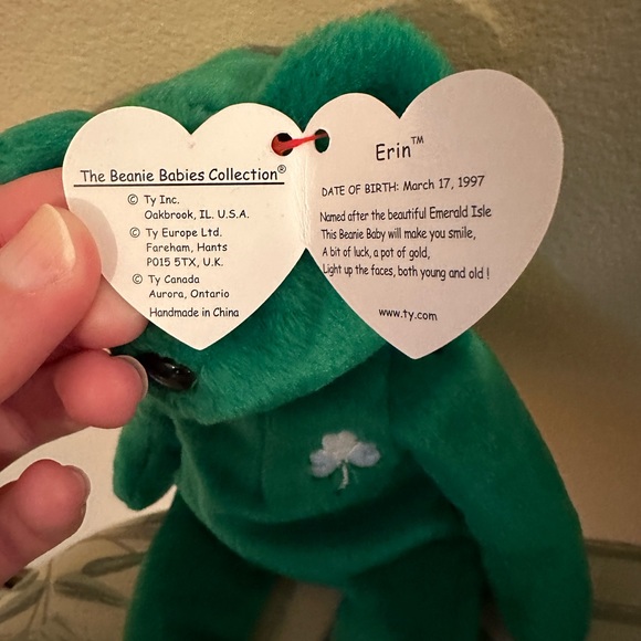 Ty | Toys | Ty Beanie Baby Erin | Poshmark